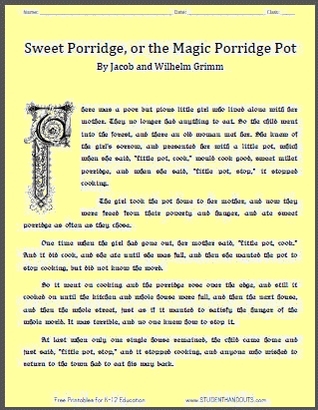 The Sweet Porridge by Jacob Grimm