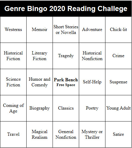 2021 Reading Challenge - ARCHIVE: Yearly Challenges: Genre Bingo - 2020 ...