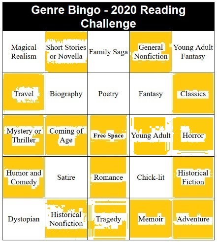 2020 Reading Challenge - 2020 Yearly Challenges: Genre Bingo - 2020 ...