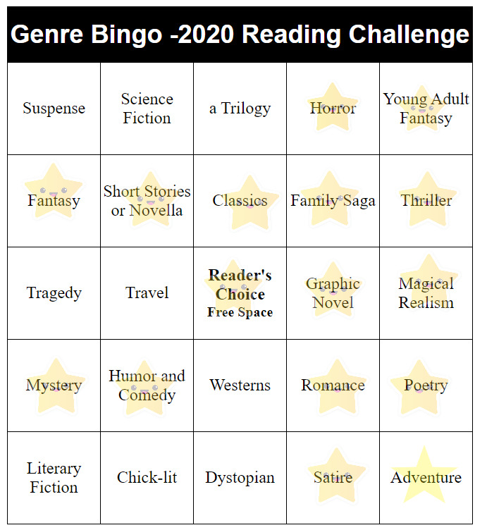 2021 Reading Challenge - ARCHIVE: Yearly Challenges: Genre Bingo - 2020 ...